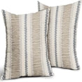 AUQ 2026 New Brown Blue Pillow Covers 20X20 Set of 2 Gray Grey Dot ...