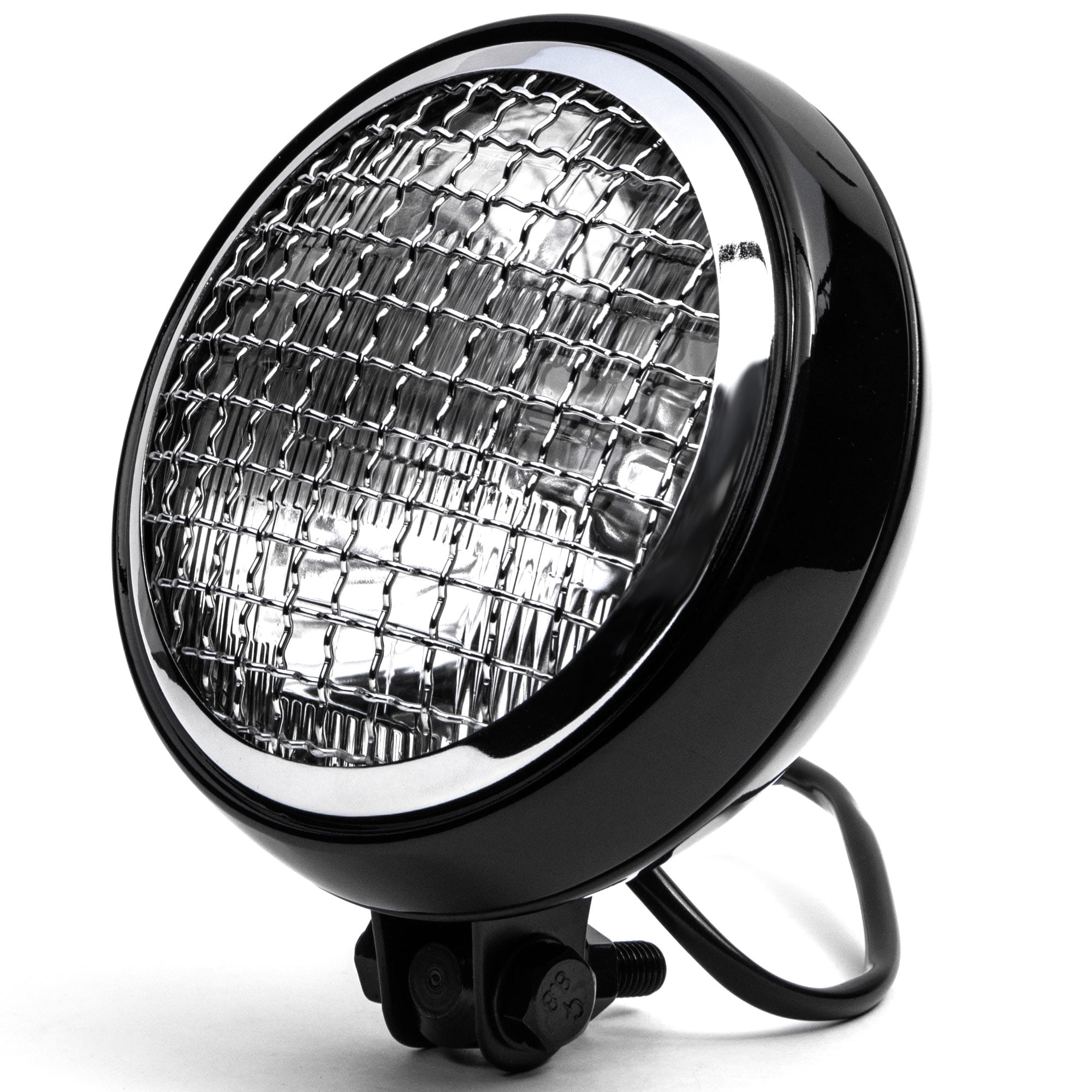 Click here for Krator 6 Black & Chrome Motorcycle Headlight Mesh... prices
