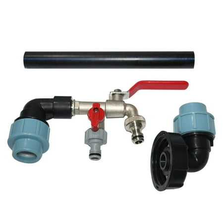 IBC Water Tank Adapter, Side to Side Connection, S60x6, Elbow Tee with ...