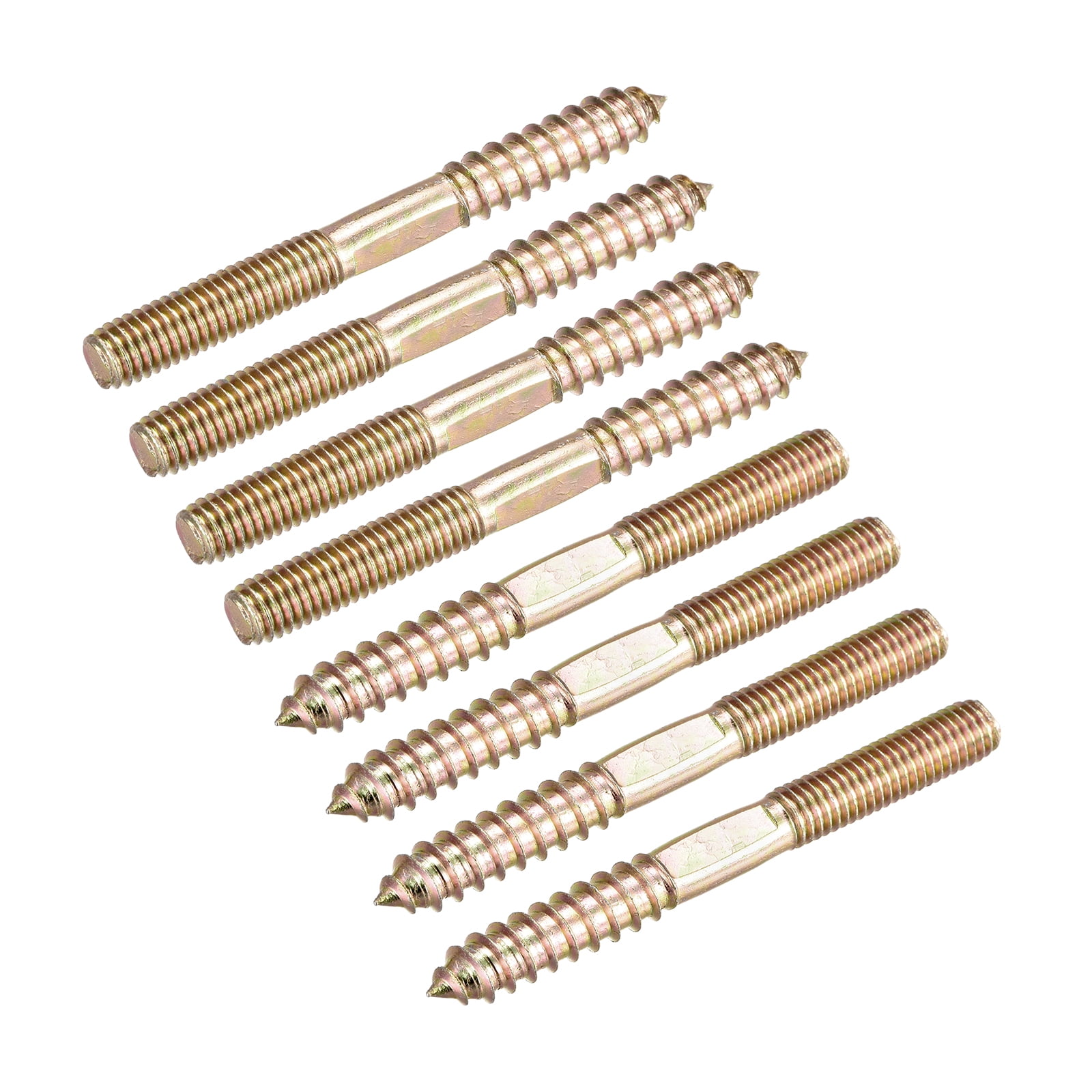 M8x75mm Hanger Bolts, 8 Pack Double Head Thread Dowel Screws for Wood ...