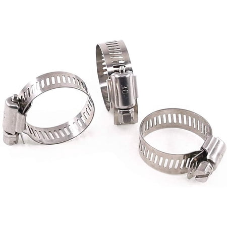 JOYWEI Hose Clamp Clamps 16-25mm Adjustable 304 Stainless Steel Hose ...