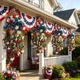 Artificial Red White and Blue Morning Glory Wreath - Durable Plastic ...