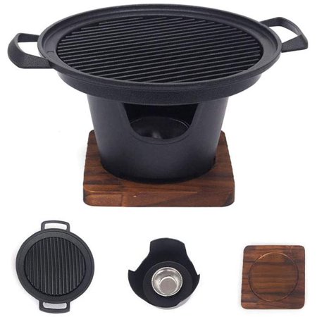 Portable Korean BBQ Grill Cast Iron Stove Single Serving Mini Household ...