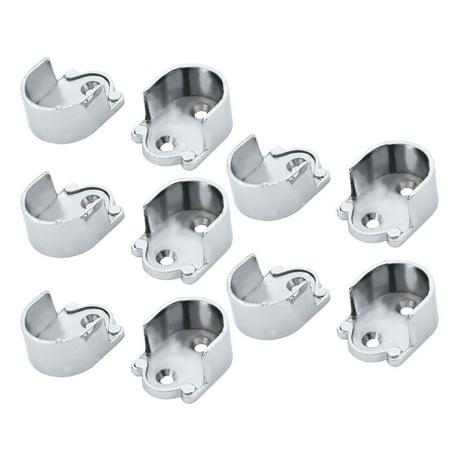 Zinc Alloy Wardrobe Closet Rod Flange Bracket Support Hanger 25mm Dia ...