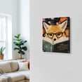 Affixzi Fox Wall Art, Whimsical Fox Reading Book Poster Print, Quirky ...