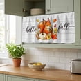 Hello Fall Cabinet Curtains 35"Wx35"L, Cute Animal Pattern White ...