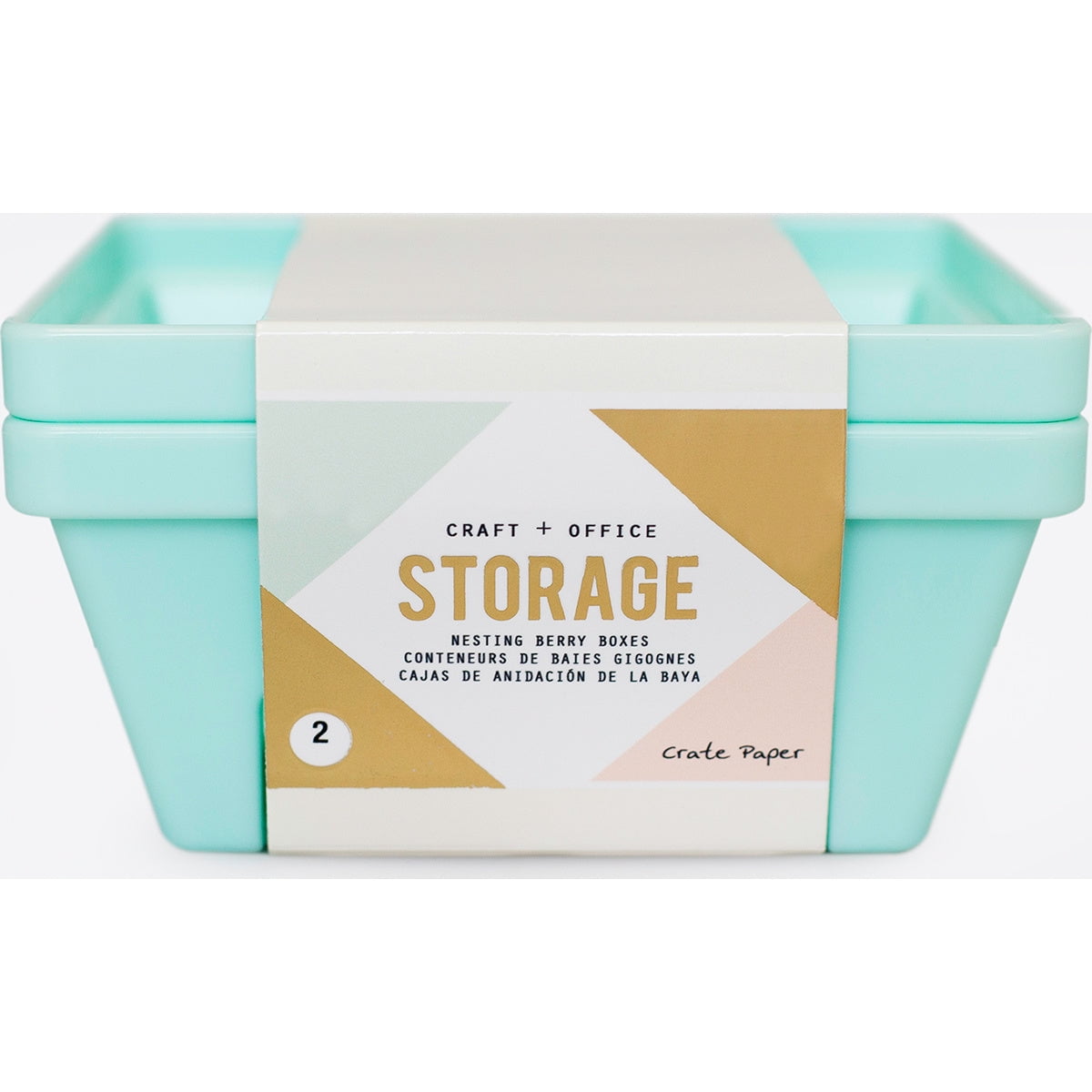 Desktop Storage Nesting Berry Containers 2/Pkg-Light Teal - Walmart.com