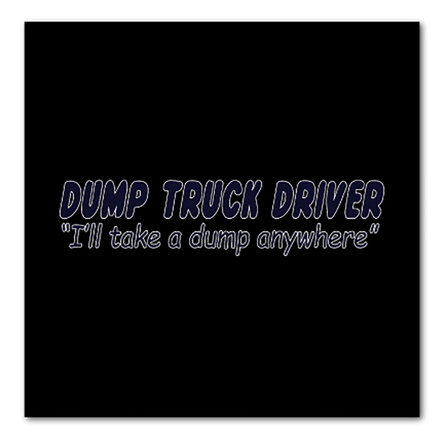 DistinctInk Custom Bumper Sticker - 10" x 10" Decorative Decal - Black ...