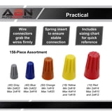 ABN Wire Twist Kit - 158pc Electrical Wire Nuts Connectors - Walmart.com