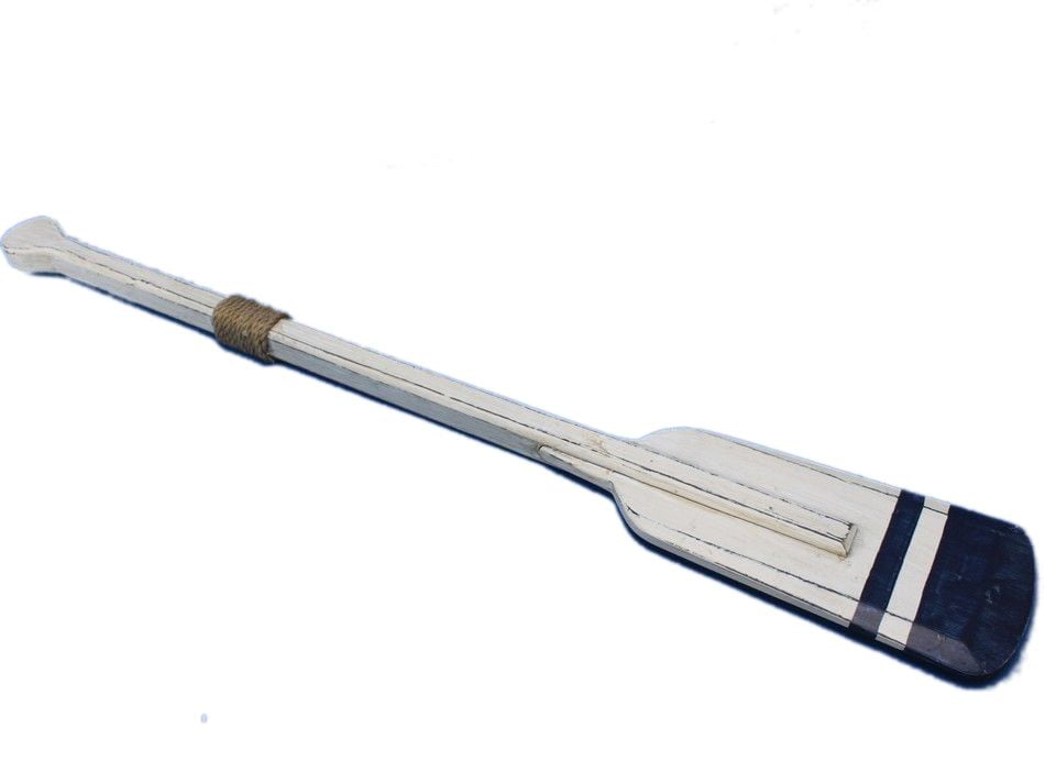 Wooden Rustic Stone Harbor Squared Rowing Oar w/ Hooks 36" - Rowing Oar ...