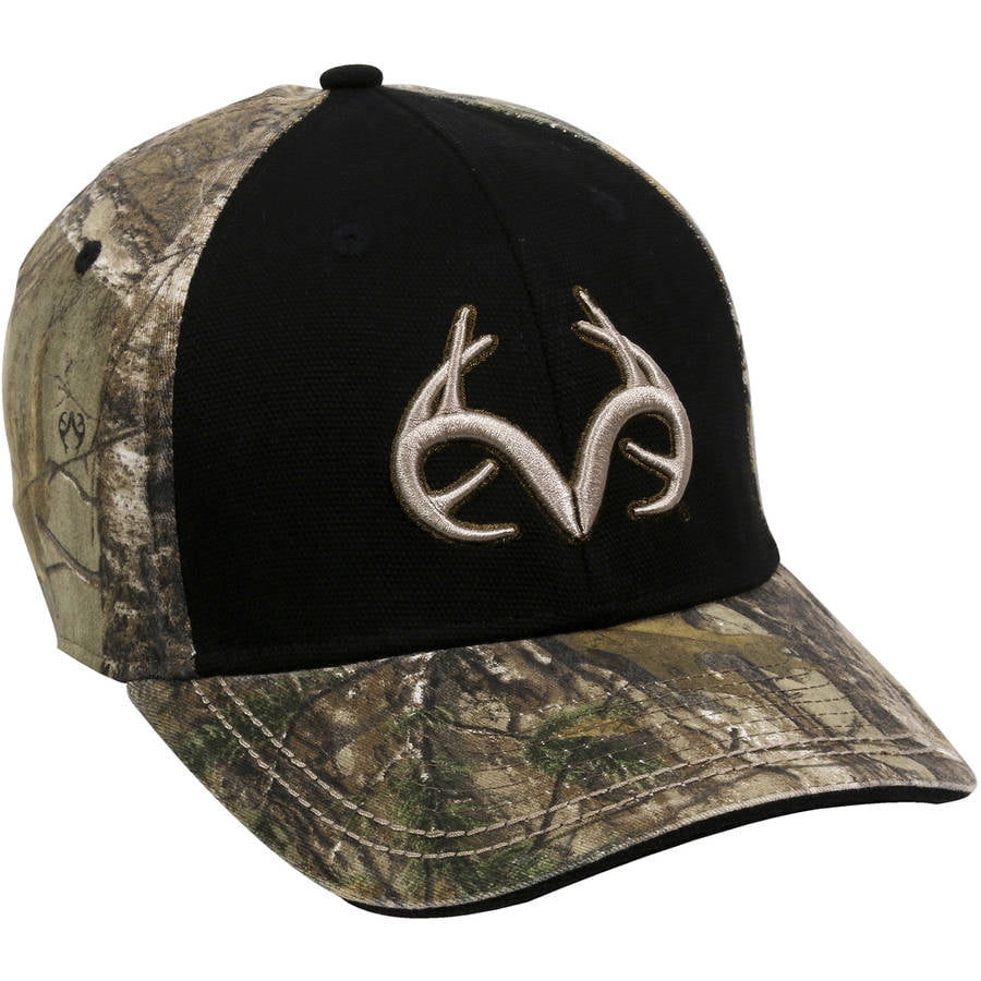 Realtree Camo Cap, Realtree Xtra Camo/Black, Stretch Fit - Walmart.com ...