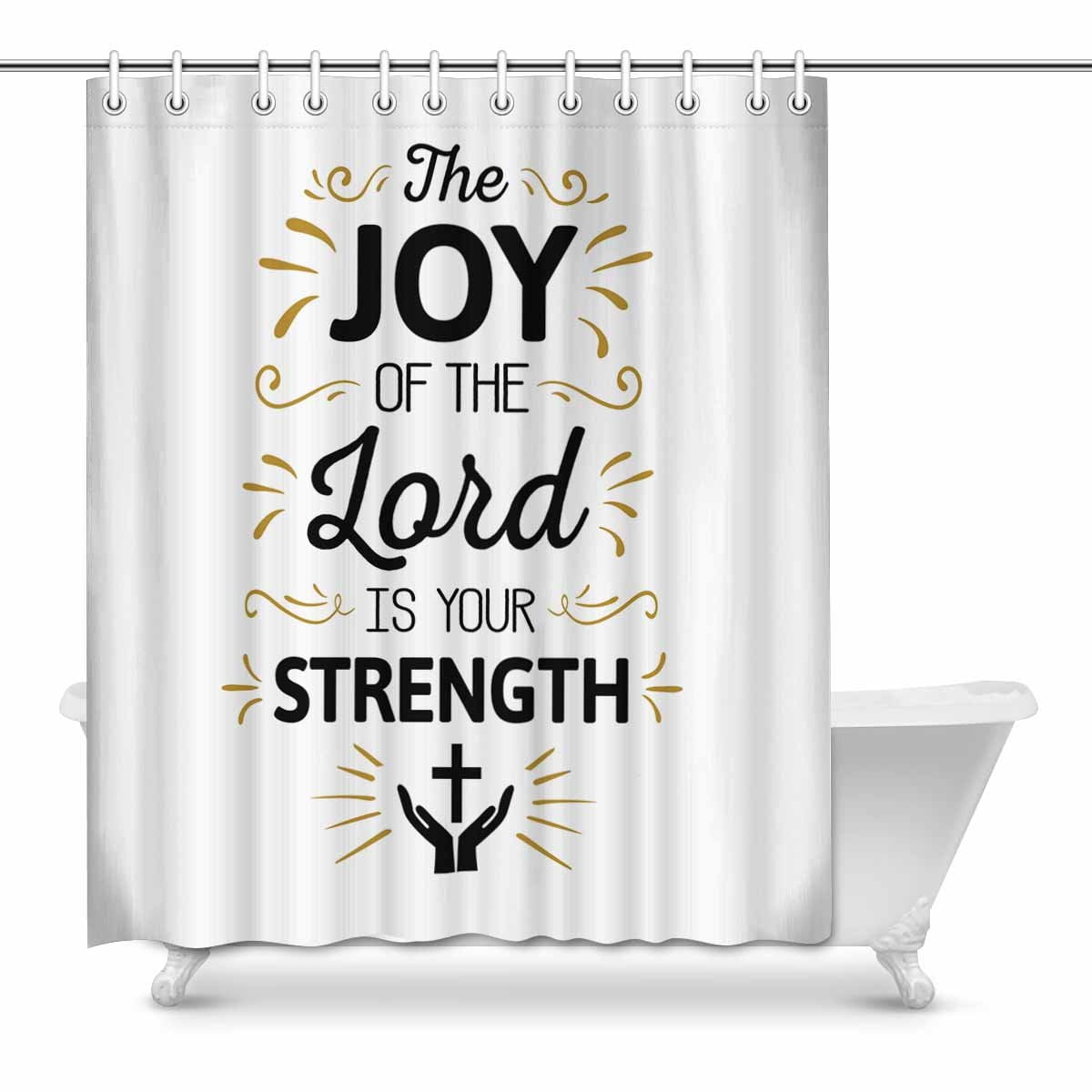 MKHERT Religious Christian Bible Verse Joy of The Lord is My Strength ...