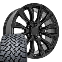 OE Wheels CV62 24 Inch Rims and Tires Fit Silverado 1500 Style 6x139.7 ...