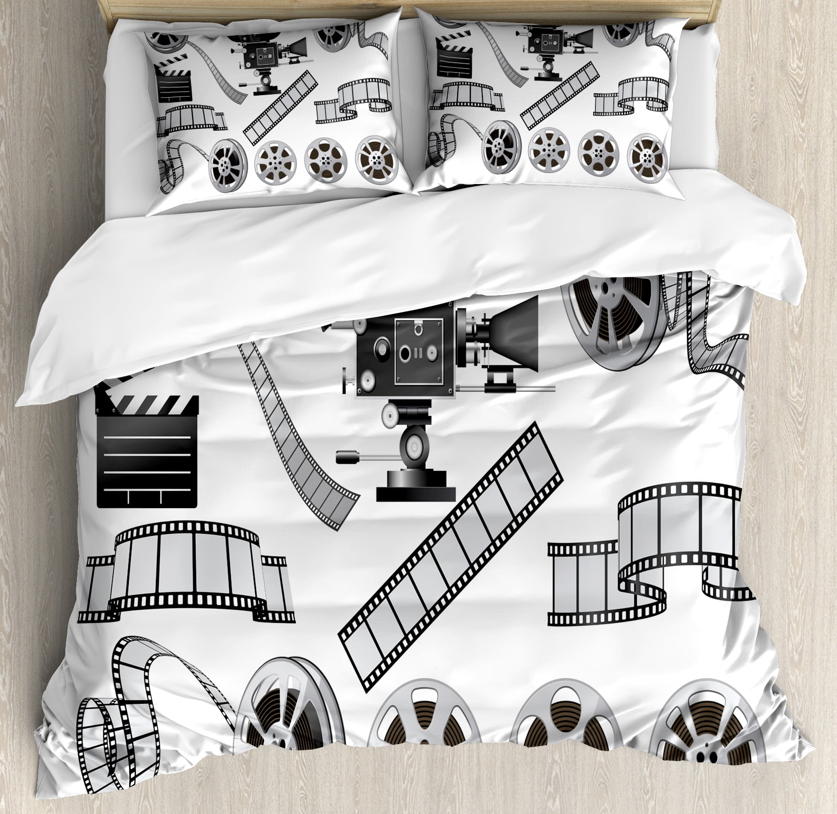 Movie Theater King Size Duvet Cover Set, Movie Industry Themed ...