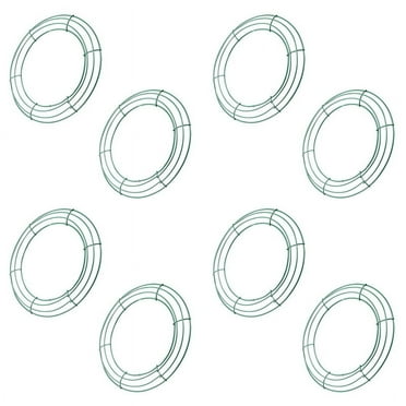 14 Inch Wire Wreath Frame Metal Round Wreath Form Making Rings Green ...