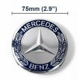 4 x Wheel Center Hub Caps AMG Wreath Blue Fit for Mercedes-Benz A B C E ...