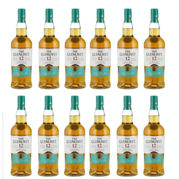 Pack de 12 Whisky The Glenlivet 12 Años 750 ml The Glenlivet 12 Años | Walmart en línea
