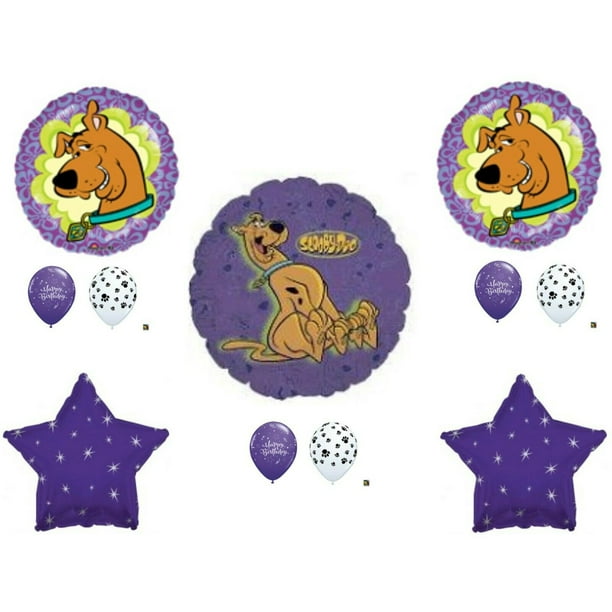 SCOOBY DOO Balloons Happy Birthday Party Decoration Supplies Shaggy Paw ...