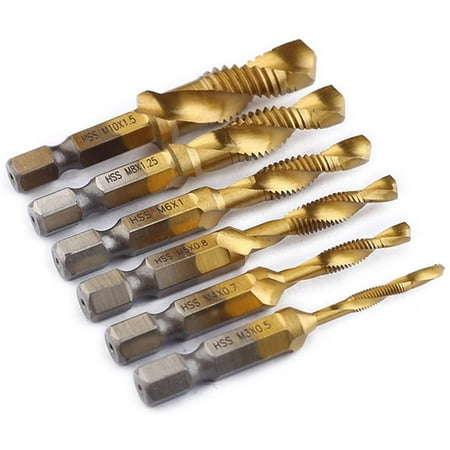 6pcs Stubby Drill bit Set for Metal Quick Change hex Shank bits ...