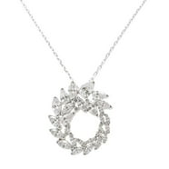 Swarovski Rhodium Plated Iconic Swan Necklace - Walmart.com