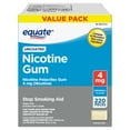 (2 pack) Equate Nicotine Uncoated Gum 4 mg, Original Flavor, 220 Count ...