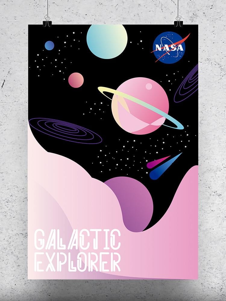 NASA Galactic Explorers Retro Art Poster - NASA Designs, - Walmart.com