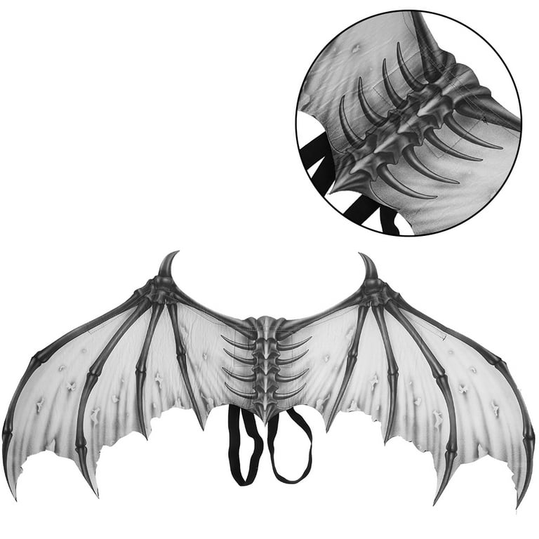 Folded Bat Wings Drawing