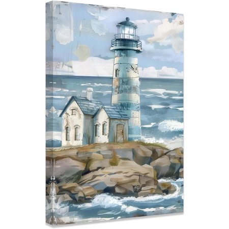 PPHAOSHO Boat Abstract Beach Seascape Coastal Blue Ocean Theme Poster ...