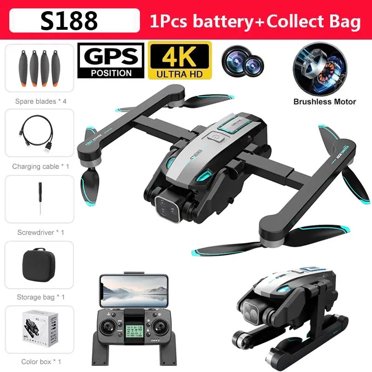 DEMi F188 Drone, 6K Dual Camera, GPS, Auto Return, Brushless, Foldable ...