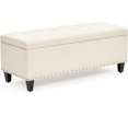 Huimo Large Storage Ottoman 41 Inch Button Tufted Upholstered Ottoman