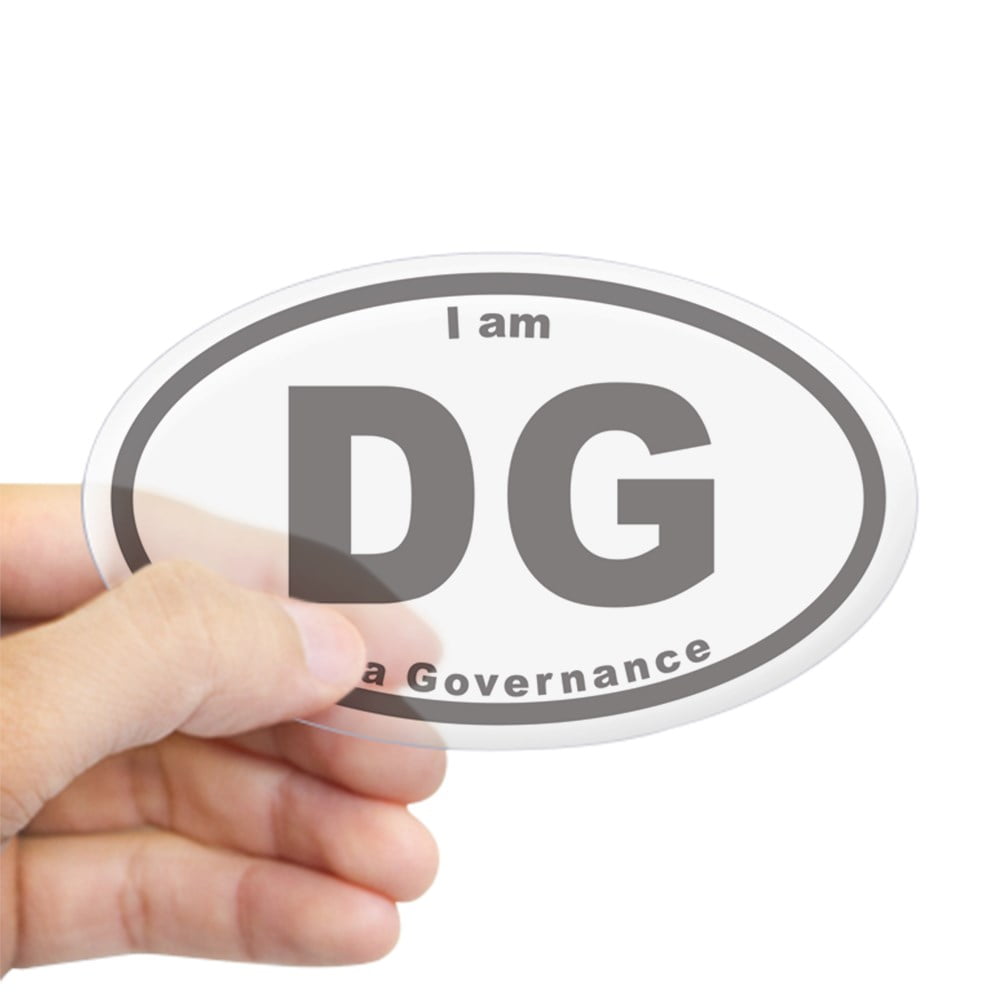 CafePress - Data Governance DG Euro Oval Sticker - Sticker (Oval ...