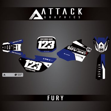 Attack Graphics Custom Fury Complete Bike Graphics Kit For Yamaha ...