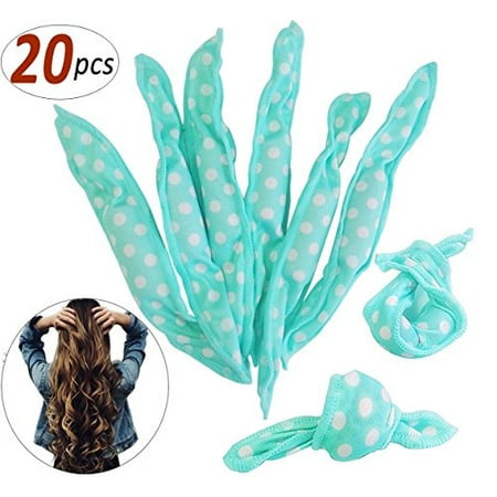 20Pcs Magic Pillow cloth Hair Roller Flexible Foam Sponge No Heat ...