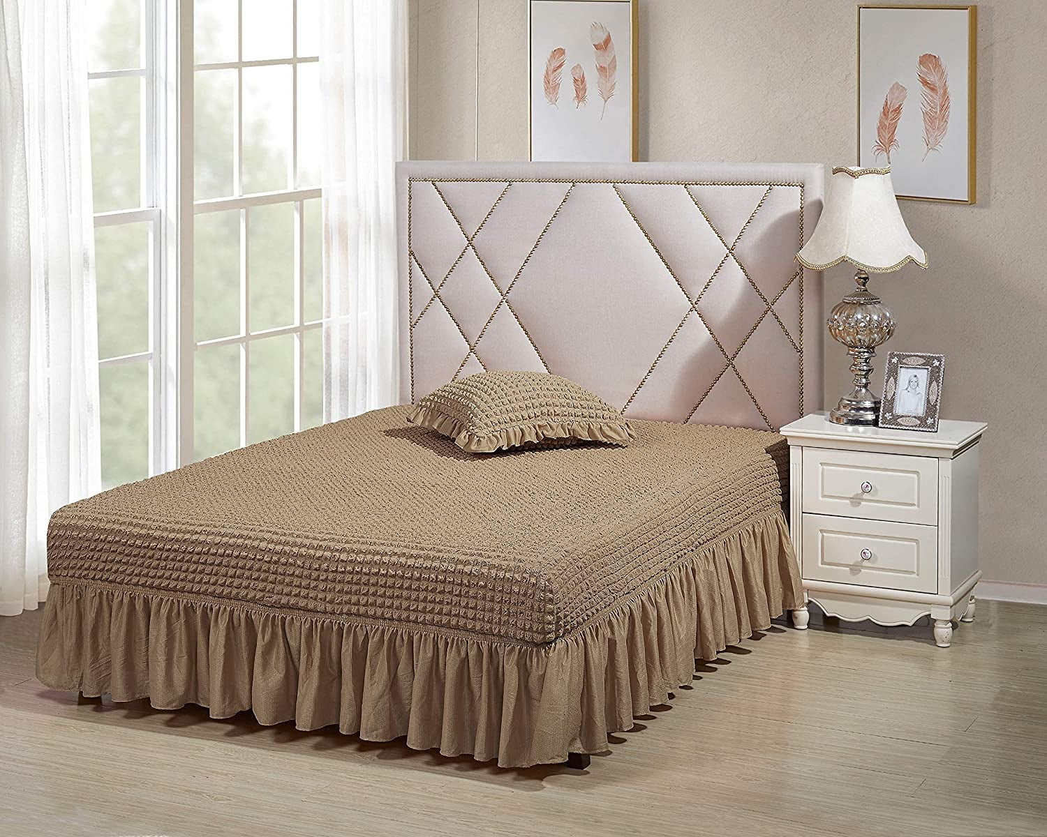 Wyndon Classic Ruffled Stretchable Bed Skirt | Luxury Bedding Box ...