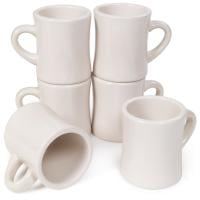 6-pack Diner Coffee Mugs, Tea & Hot Beverages, 10oz | Thick Ceramic ...