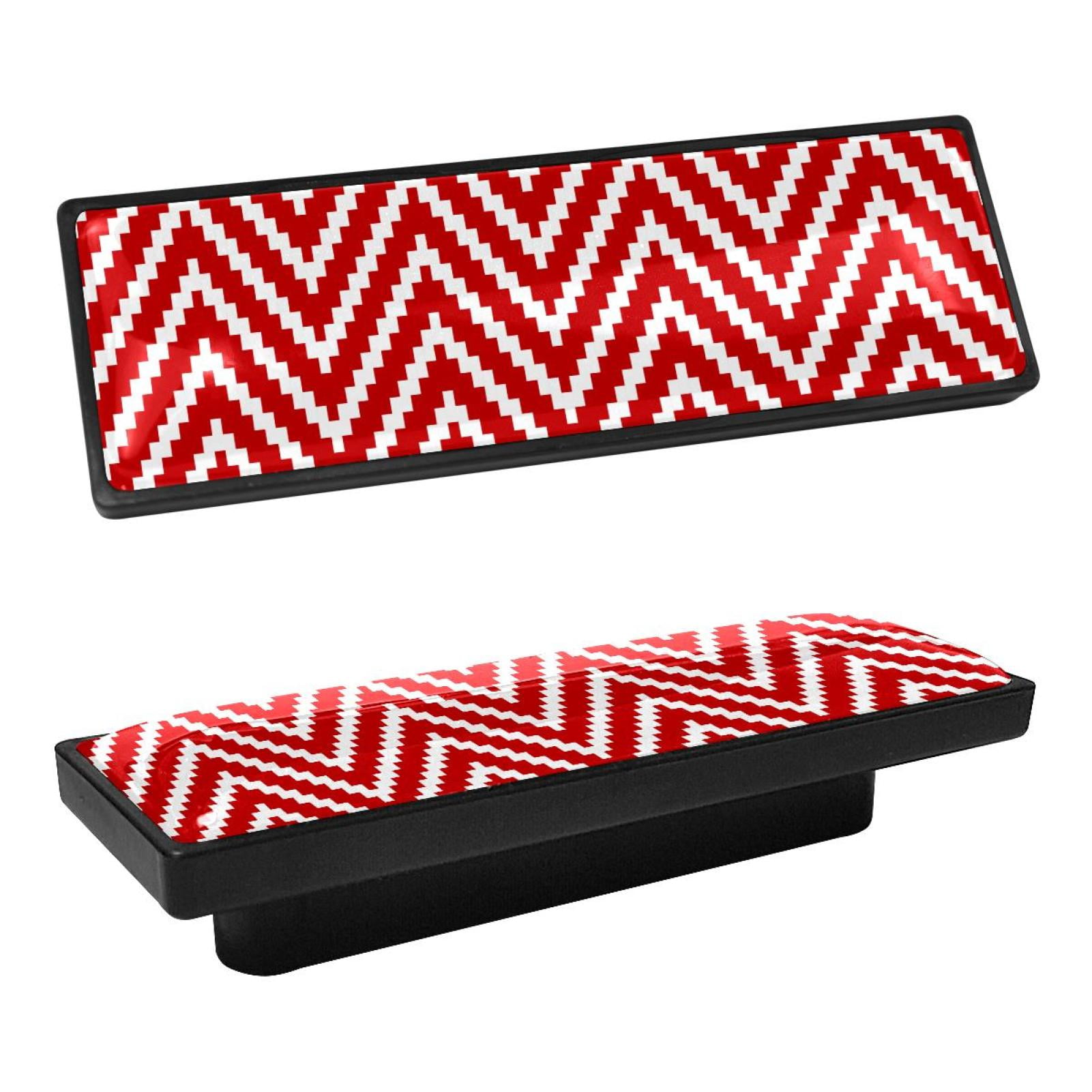 4 Pcs Rectangle Cabinet Handle Cupboard Knob Drawer Pulls Handle Red ...