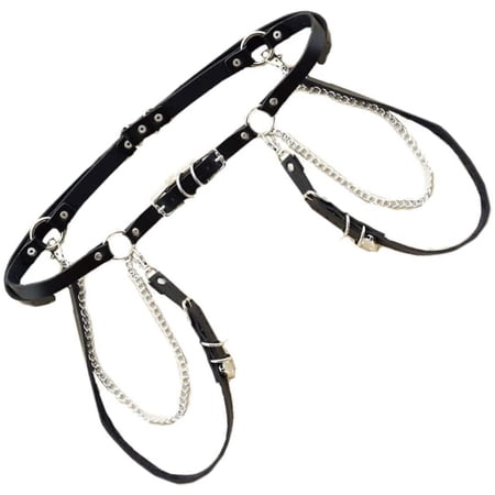 Dedang Punk Leather Body Chain Waist Belt Body Heart Harness Waist ...