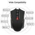 Upgraded 2.4 Wireless Game - 6-Button Usb Receiver Pro For Pc Notebook ...