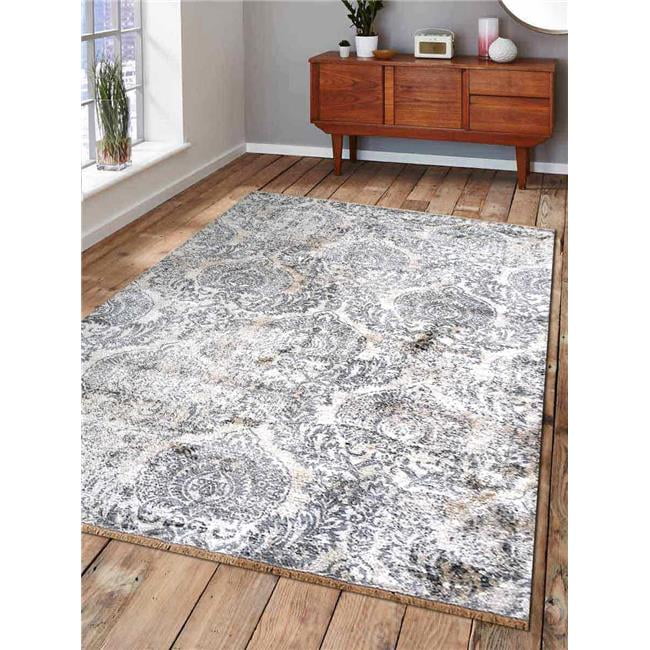 4 ft. 8 in. x 6 ft. 9 in. Machine Woven Polyester Rectangle Area Rug ...