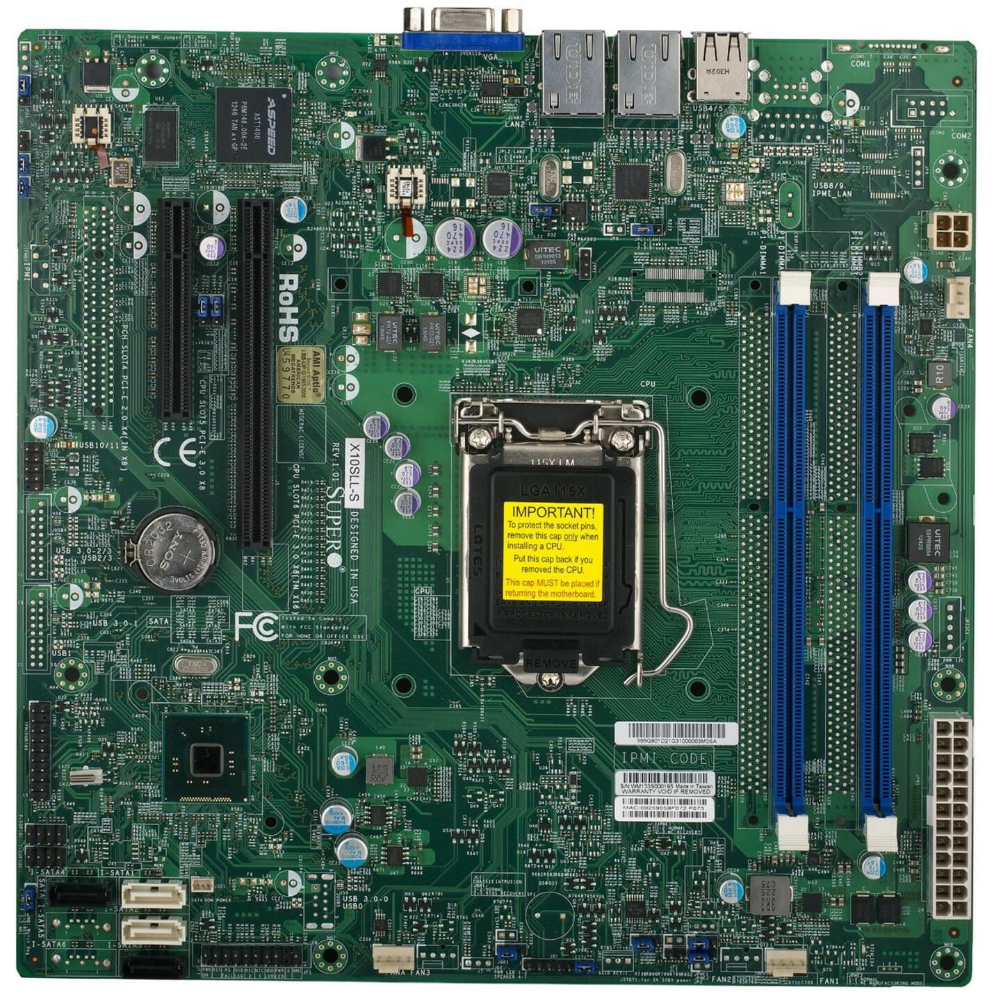 Seattle Mall Supermicro X11SCH-LN4F Server Motherboard - Intel Chipset Socket H4 LGA-1151 ...