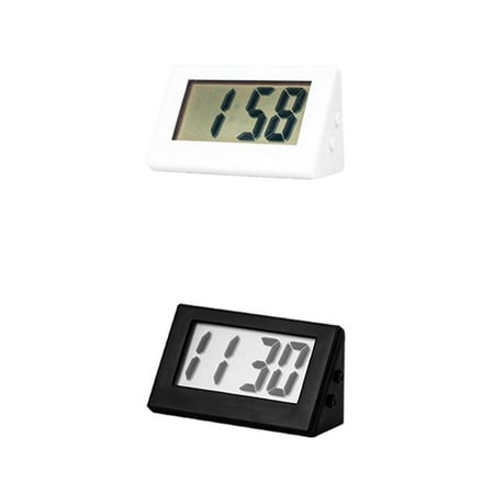 Black and White Mini Electronic Desktop Clock Simple Table Clock Kids ...