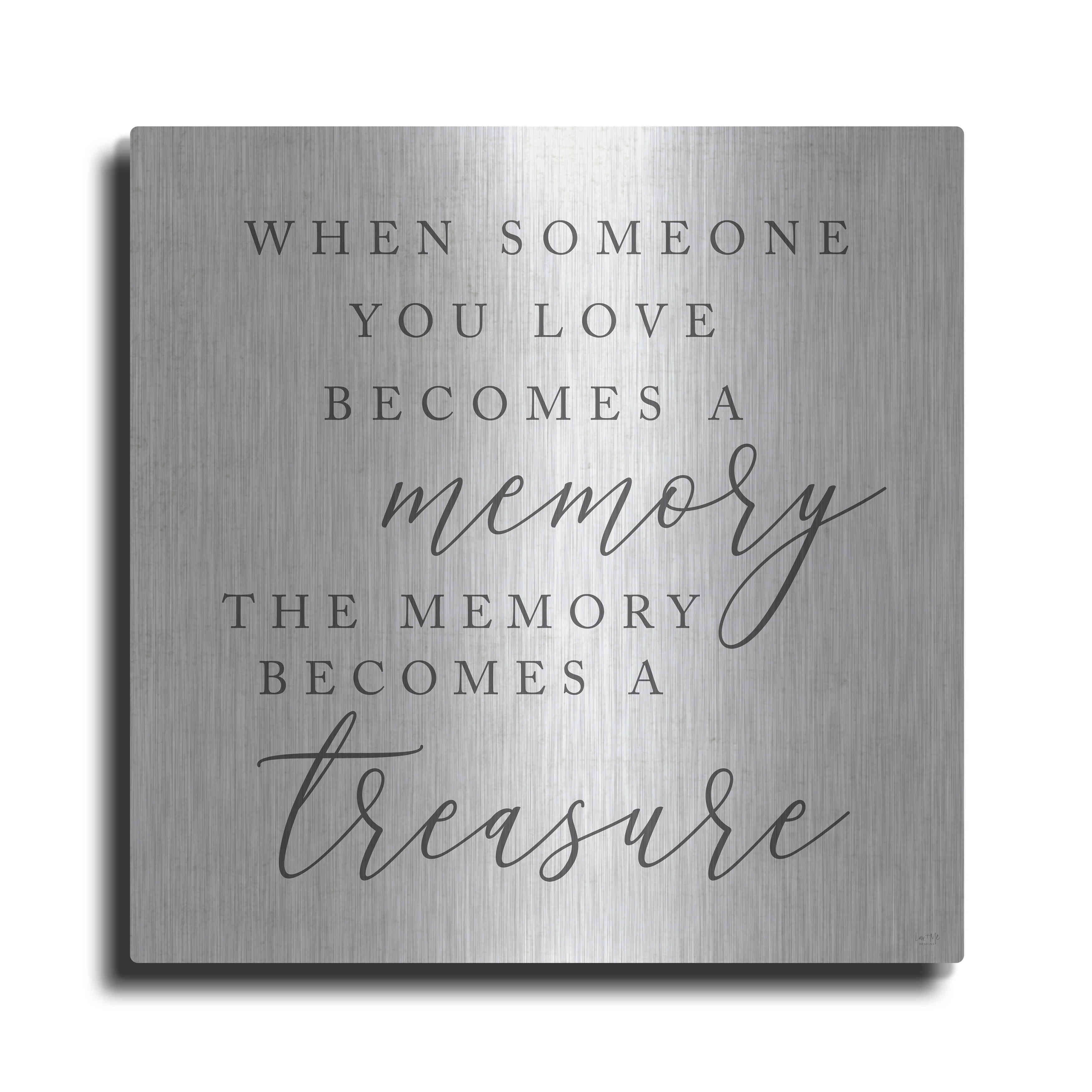 Luxe Metal Art 'Treasured Memory' by Lux + Me, Metal Wall Art, 24"x24 ...