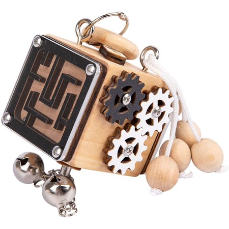 Busy Activity Cube, Busy Block Toy, Wooden Montessori Toy Activity ...