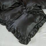 Move Over Black Ruffle Comforter Set King Satin Comforter Set Black ...
