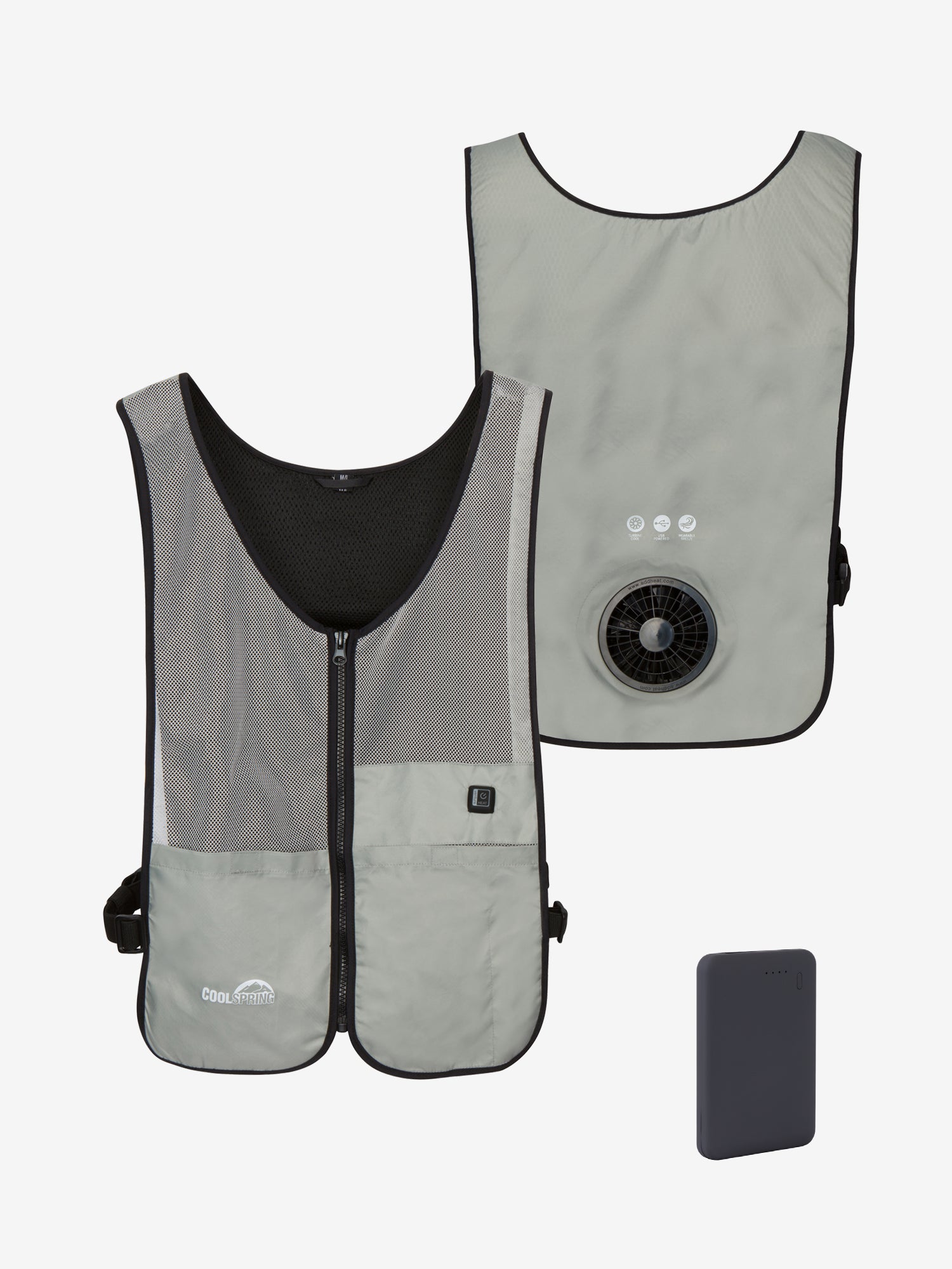 3 Speed Wearable Fan Cooling Vest - WindTech Pro - Gray - Walmart.com