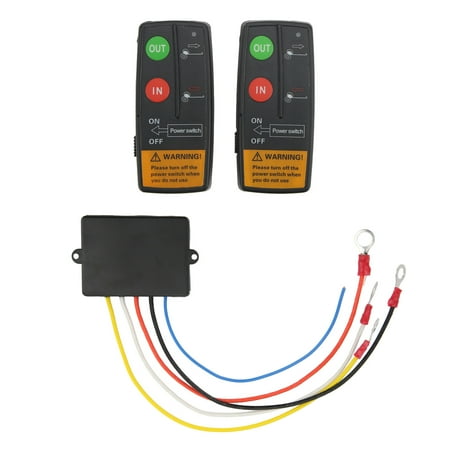 Winch Controller, 12V 24V Indicator Light Wireless Winch Remote Control ...