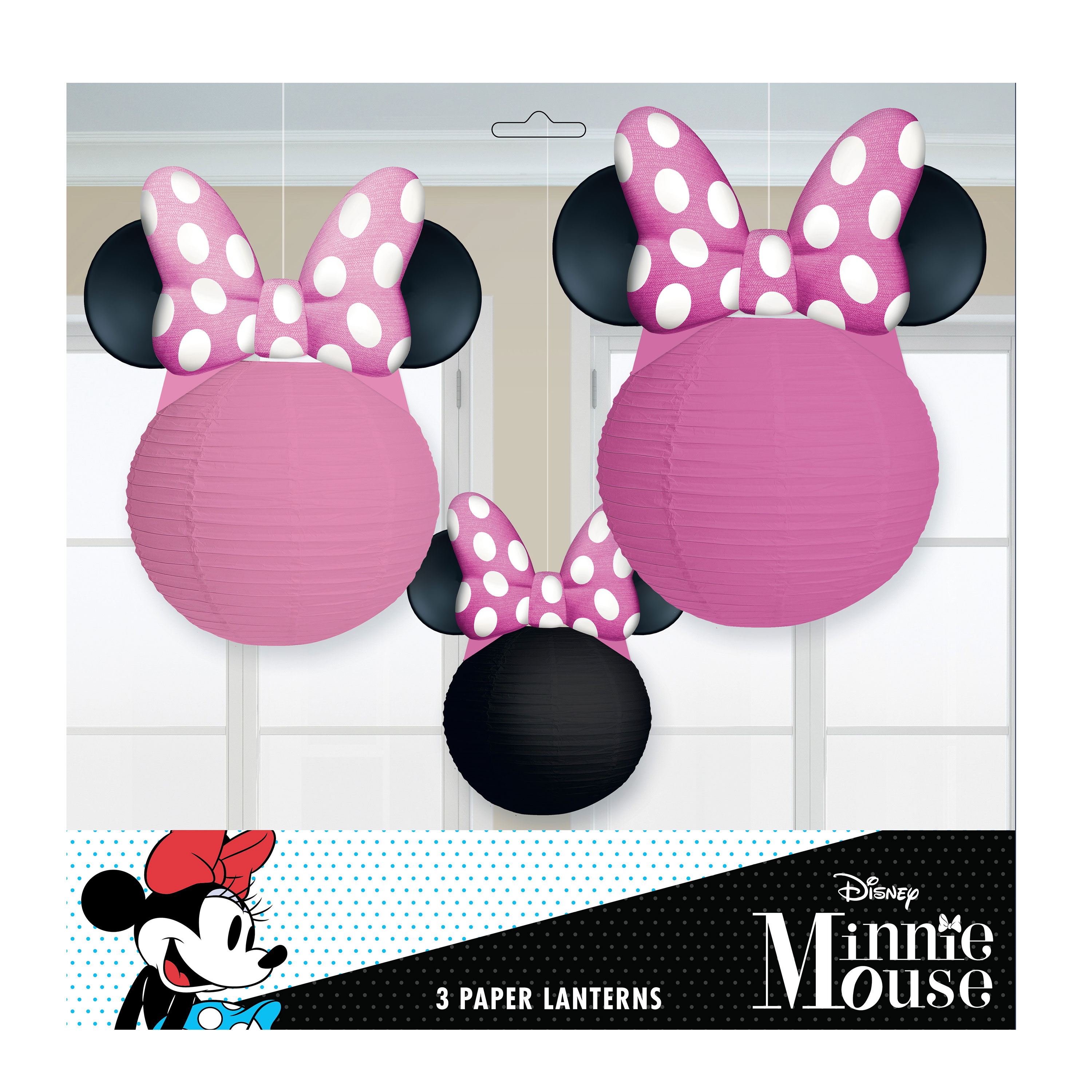 Minnie Mouse Round Paper Lanterns, 3ct - Walmart.com