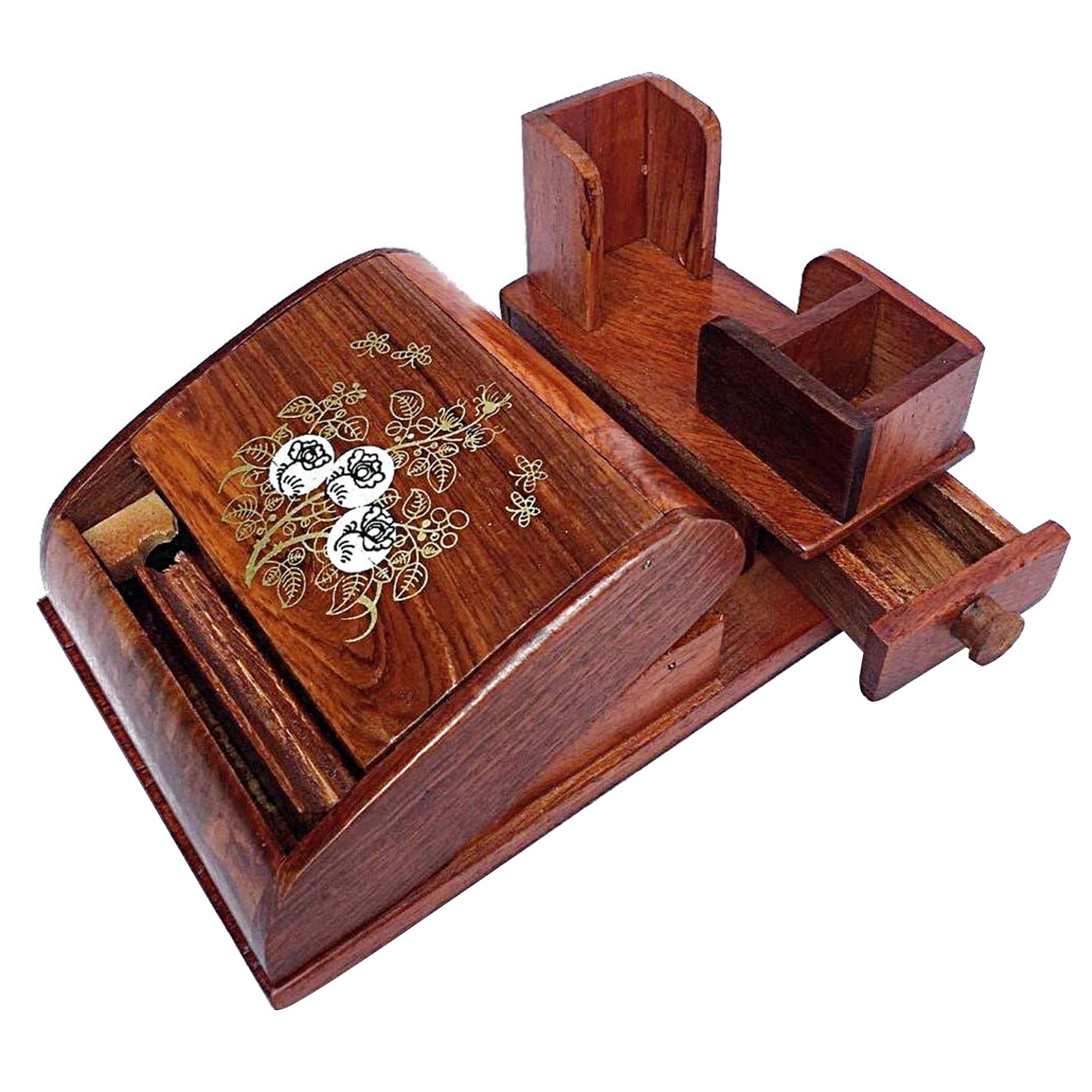 DISHAN Automatic Dustproof Vanilla Storage Organizer - Beautiful Appearance - Solid Wood ...