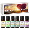 EUQEE 6PCS Floral Fragrance Oils Gift Set, Honeysuckle, Lilac, Violet, Magnolia, Orange Blossom ...