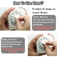 60 Minute Wind Up Timer, Visual Mechanical Timer with Loud Alarm, Manual Countdown Timers for ...